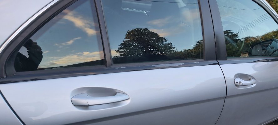 W204 rear door to window trim - delaminating. Replace or wrap ...