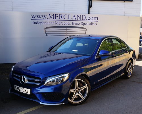 2017 (67) MERCEDES BENZ C250D AMG LINE SALOON DIESEL AUTO BLUE ...