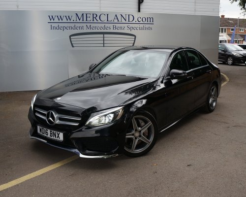 2016 (16) MERCEDES BENZ C250D AMG LINE SALOON DIESEL AUTO BLACK ...
