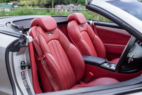 My SL55, gleaming silver and sumptuous red leather | Mercedes Cars for ...
