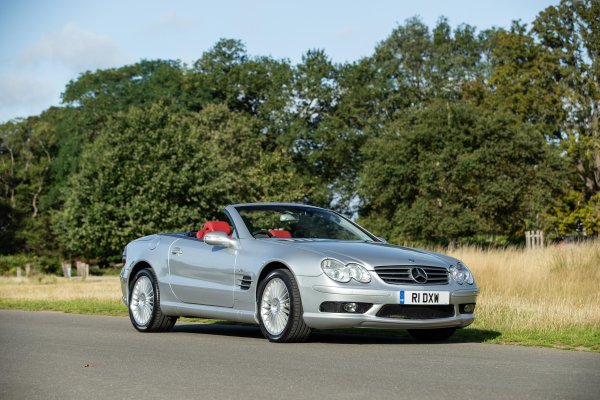 My SL55, gleaming silver and sumptuous red leather | Mercedes Cars for ...