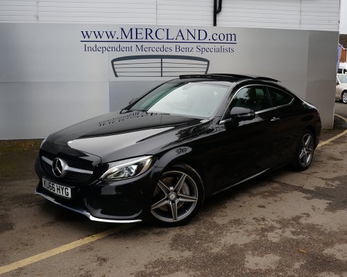 2016 (66) MERCEDES BENZ C250D AMG LINE PREMIUM COUPE DIESEL AUTO BLACK ...
