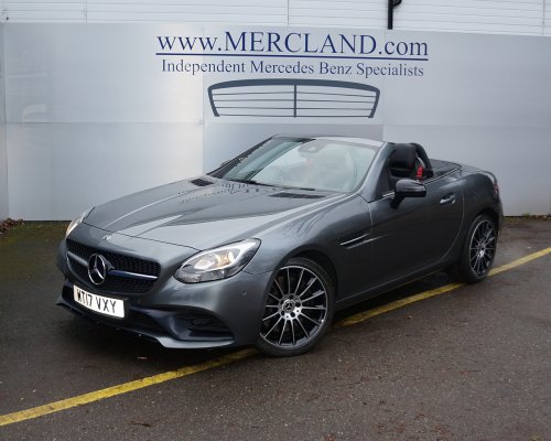2017 (17) MERCEDES BENZ SLC 250D AMG LINE CONVERTIBLE DIESEL AUTO GREY ...