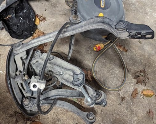 W211/W219 AMG rear subframe (complete with wheel carriers and arms ...