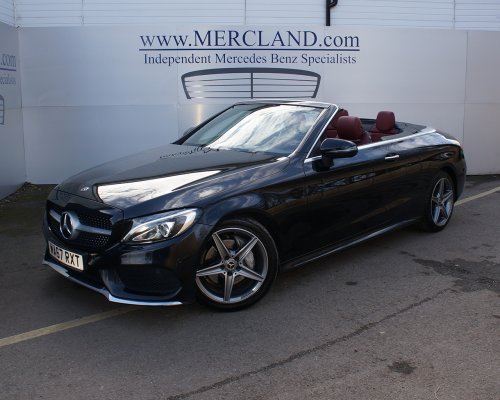 2017 (67) MERCEDES BENZ C220D AMG LINE CONVERTIBLE DIESEL AUTO BLACK ...