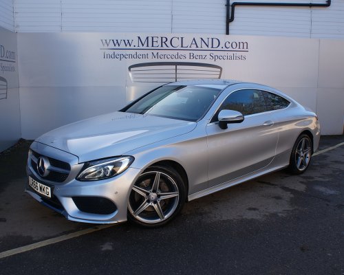 2016 (66) MERCEDES BENZ C220D AMG LINE COUPE DIESEL AUTO SILVER ...