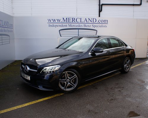 2019 (68) MERCEDES BENZ C220D AMG LINE SALOON DIESEL AUTO BLACK ...