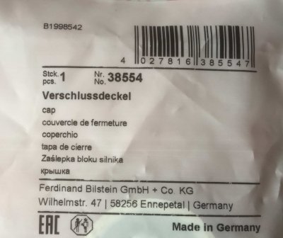 W03 2.1, 2005 - Engine Block Coolant Plug | Engine | MBClub UK ...