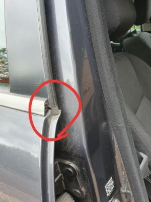 where to get one of these? W204 window trim end cap, Rear right door ...