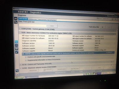 W204 ECU fault code problems with variant coding of ESP and EIS/EZS ...