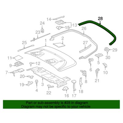 Aluminium/chrome strip on roof box cover for E convertible | Bodywork ...